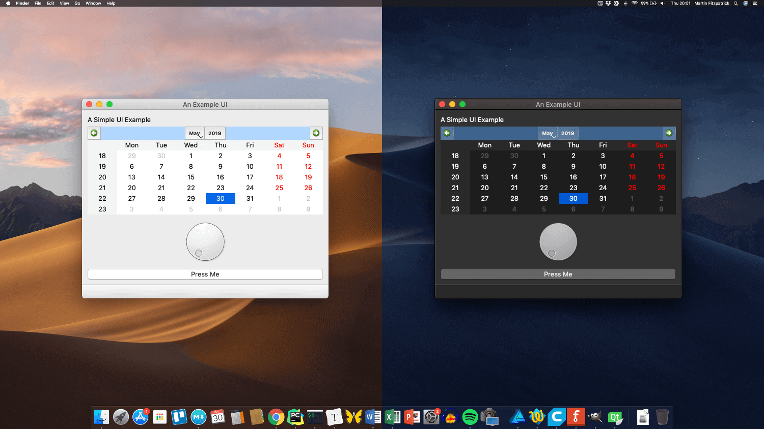 MacOS Mojave Dark Mode Support in PyQt 5.12.2